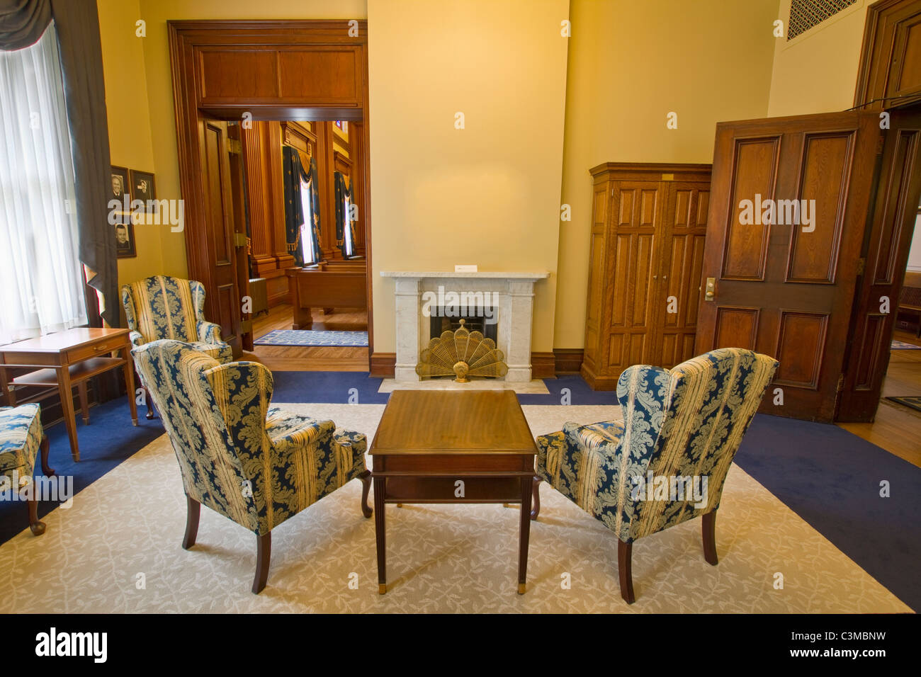 Parlor in Old Historic Building Portland Oregon Stock Photo - Alamy