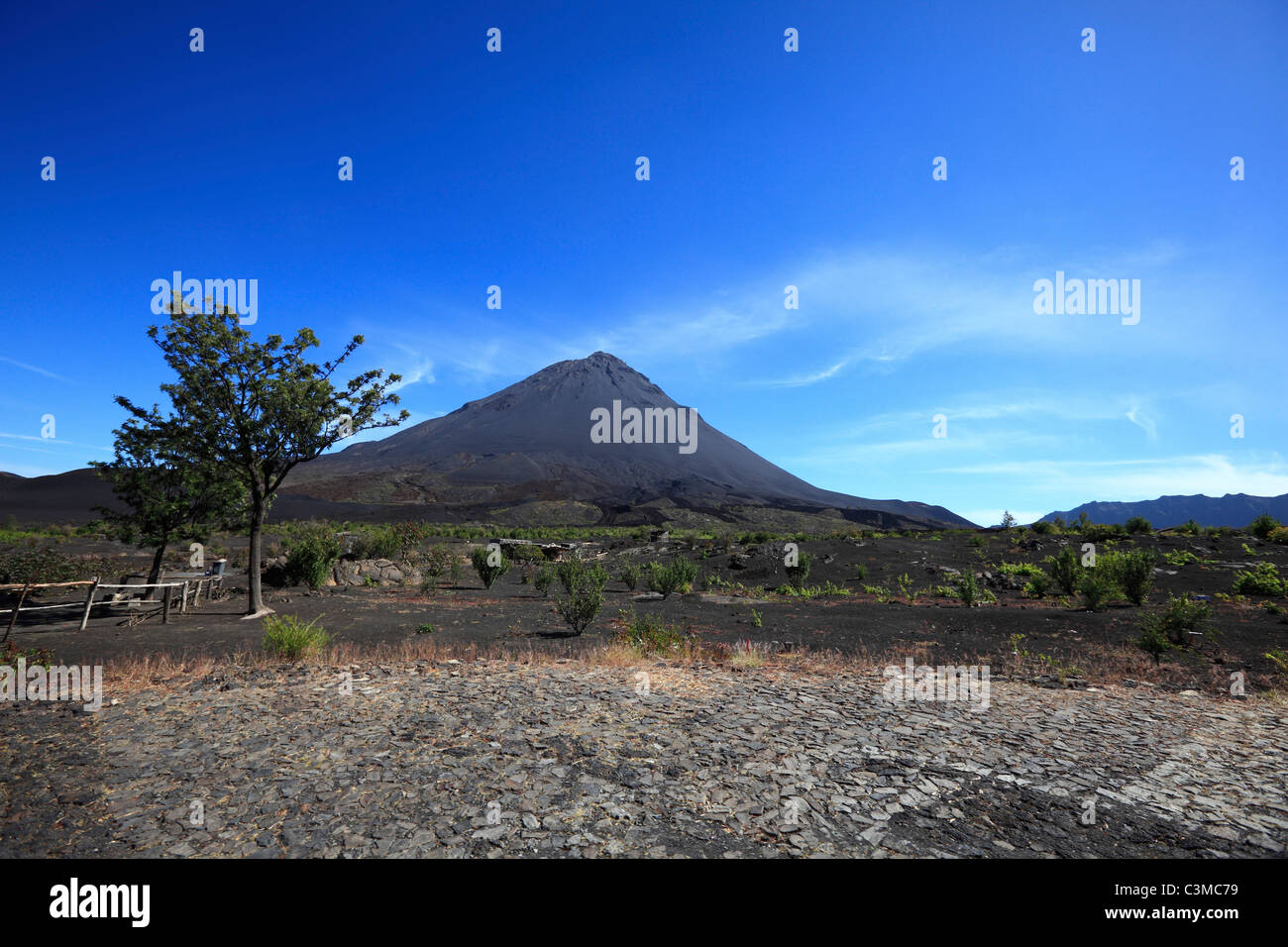 Africa, Cape Verde, View of volcano mount fogo Stock Photo - Alamy