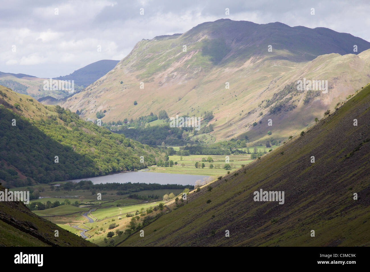kirkstone pass viewpoint towards ullswater lake district cumbria ...