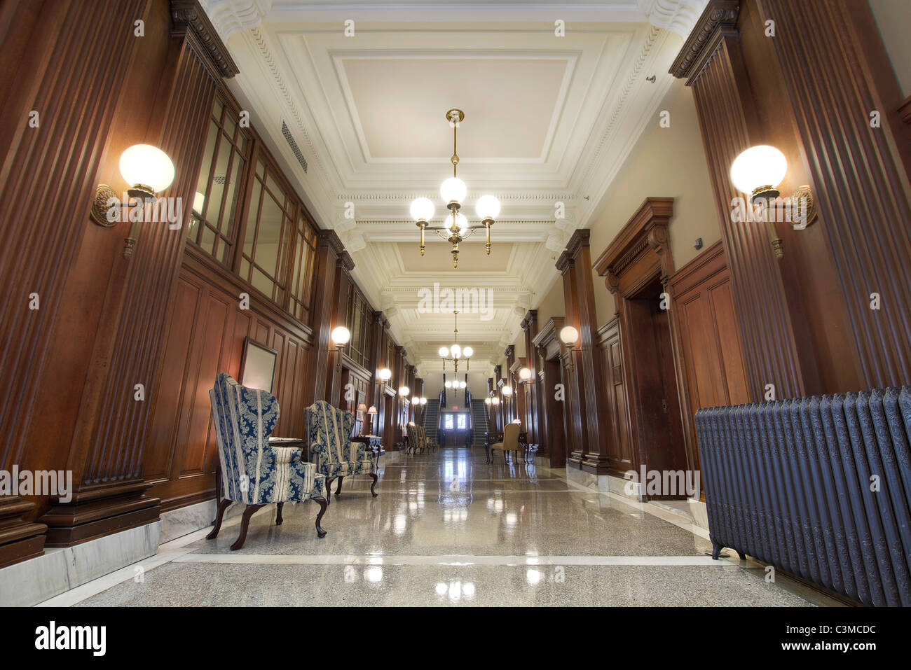 Courtroom Lobby in Historic Pioneer Courthouse Portland Oregon Stock ...
