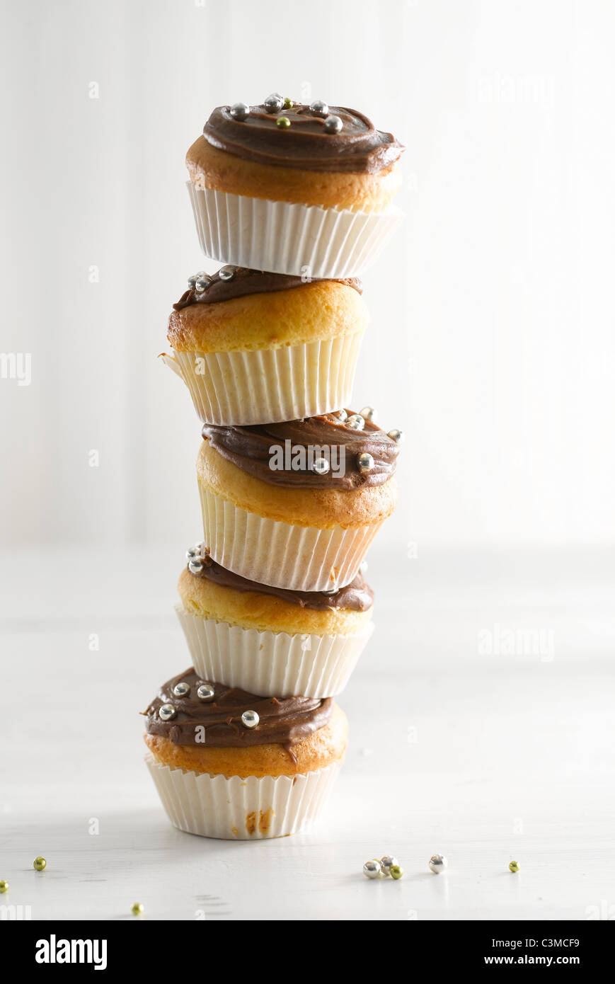 Stack of muffins, close-up Stock Photo - Alamy