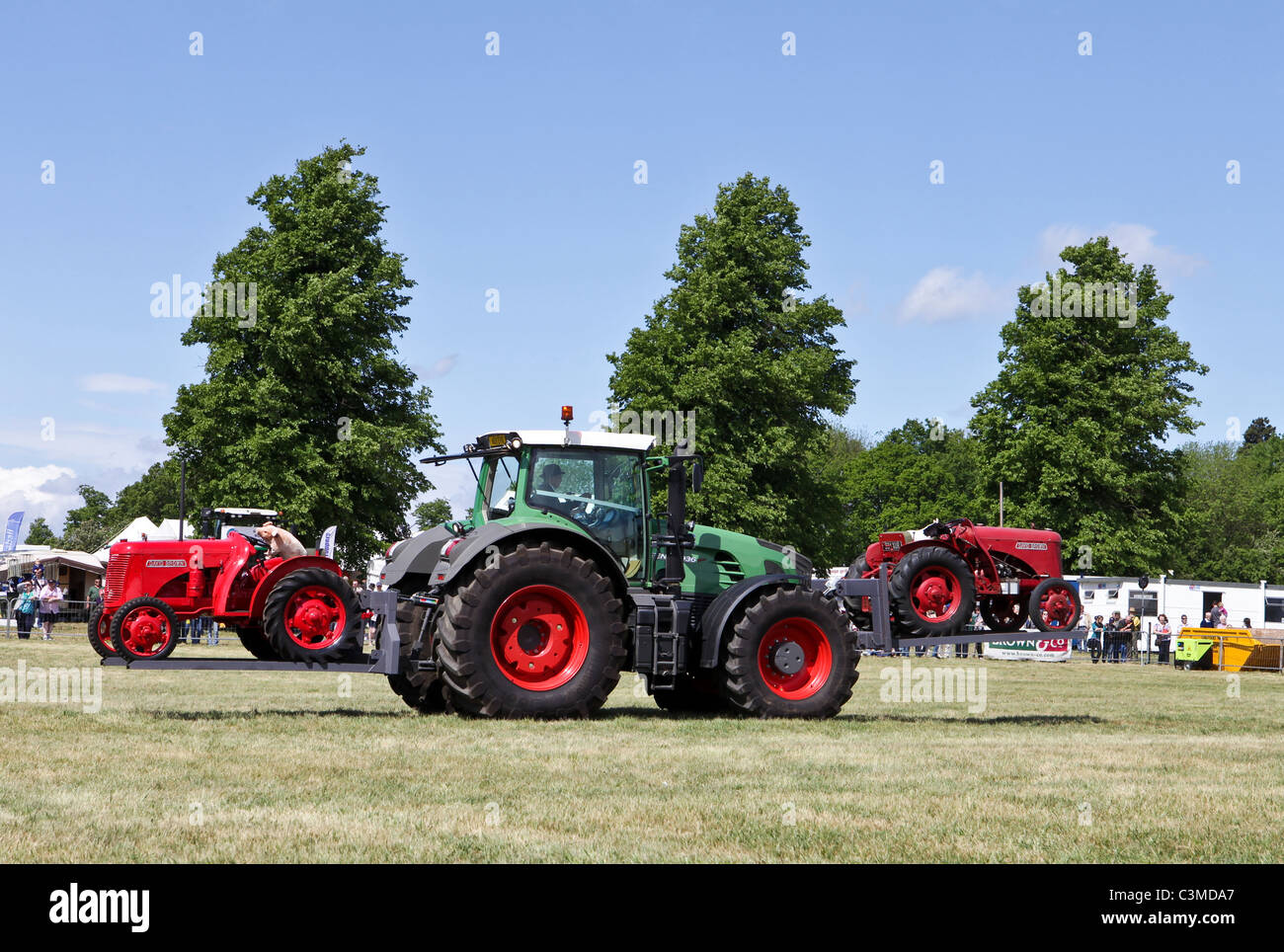 EDITORIAL USE image of a tractor display at the South Suffolk Show held ...