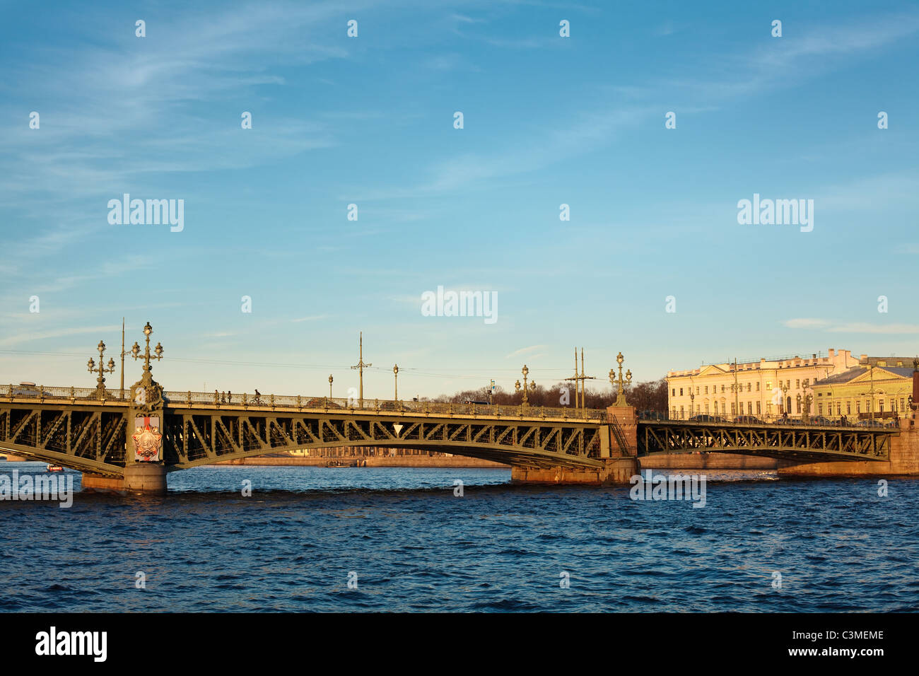 Trinity Bridge is a bascule bridge across the Neva river in Saint ...