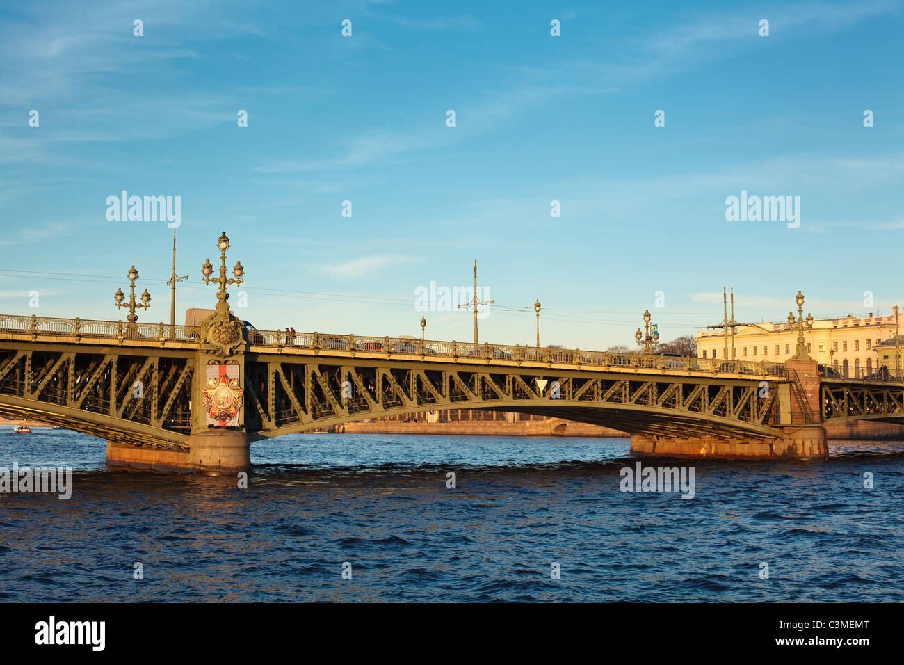 Trinity Bridge is a bascule bridge across the Neva river in Saint ...