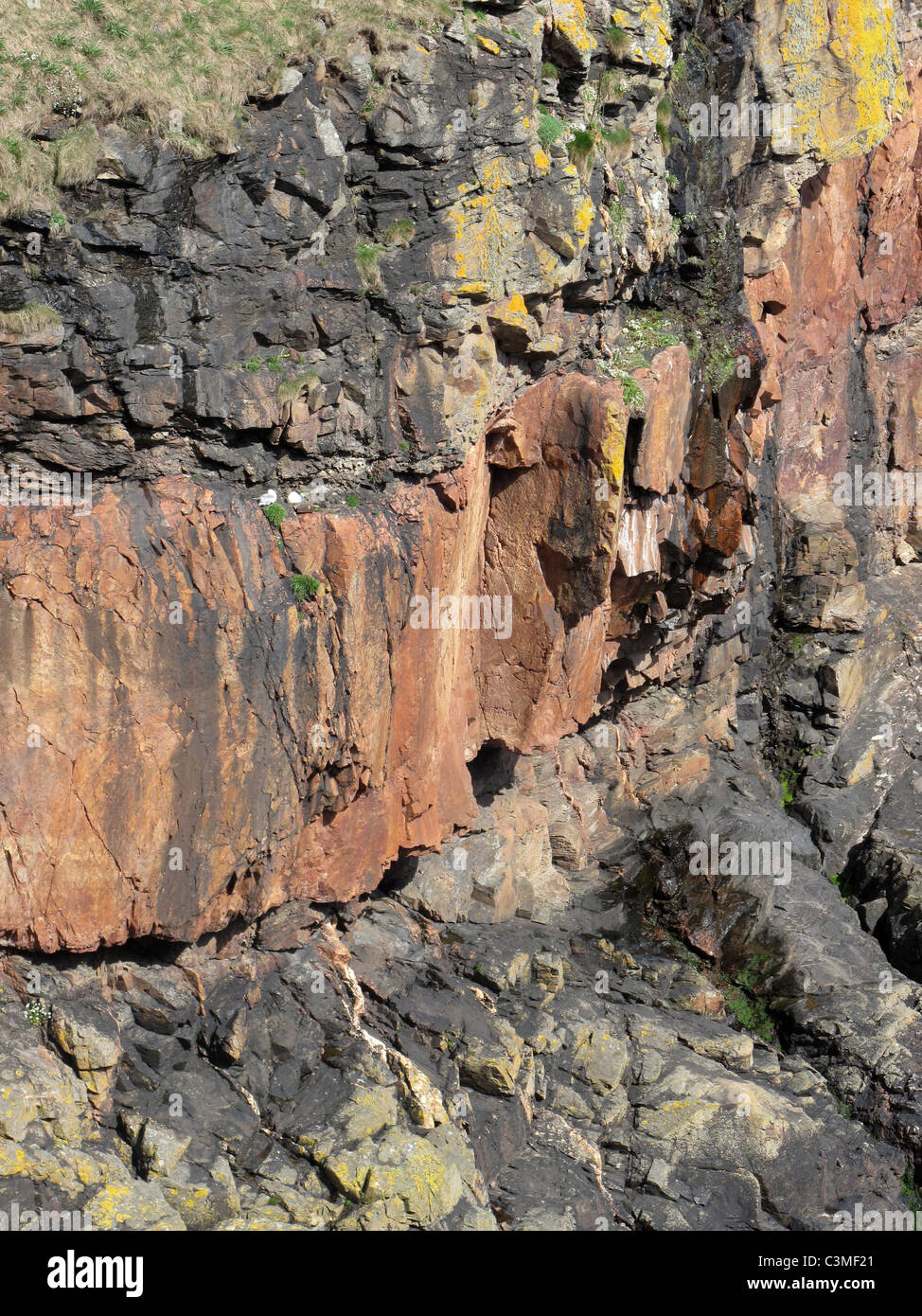 Geological stuctures - Coastal path between Aberdeen and Cove ...