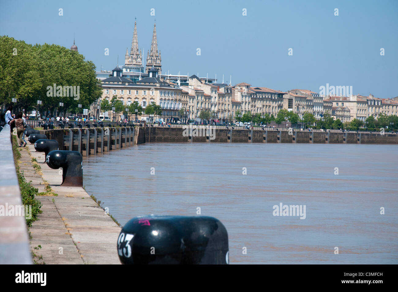 By the River Garonne in the City of Bordeaux, France Europe EU Stock ...