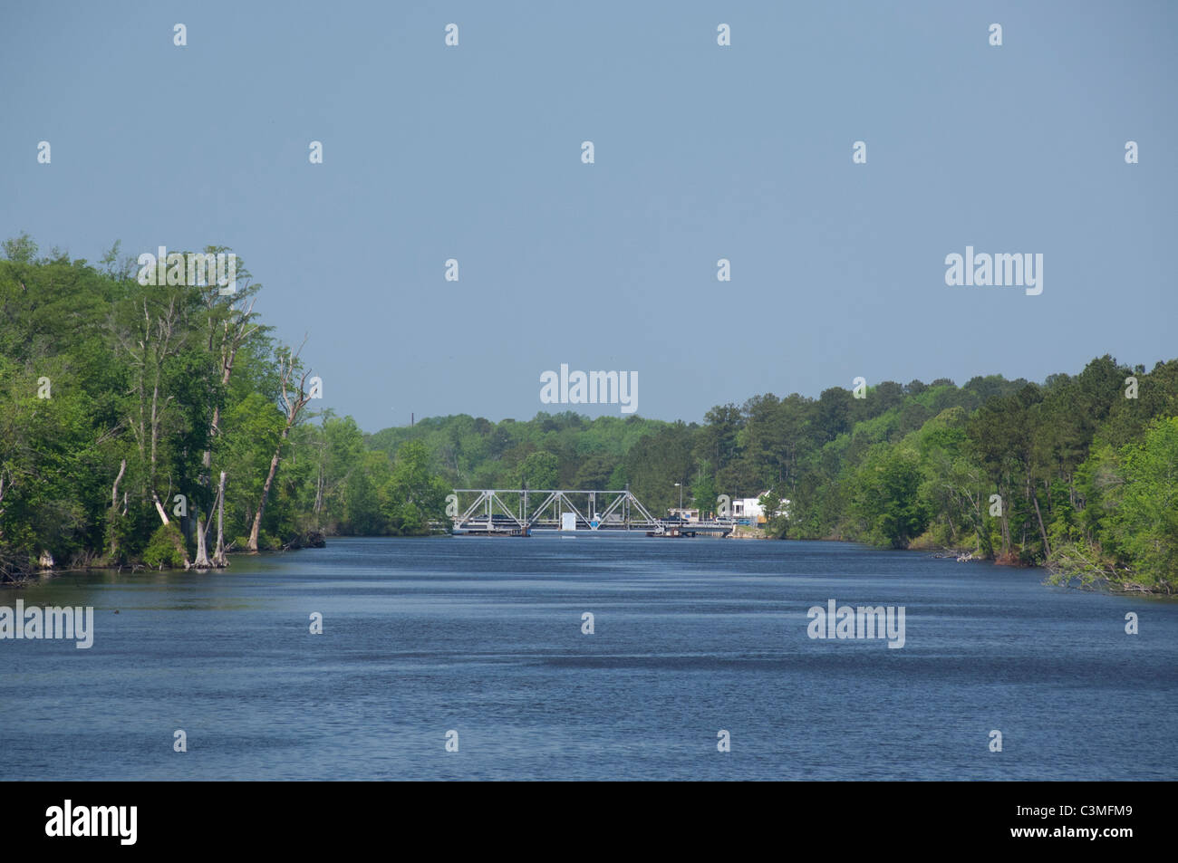 North Carolina, Centerville. Centerville Bridge along the Atlantic ...