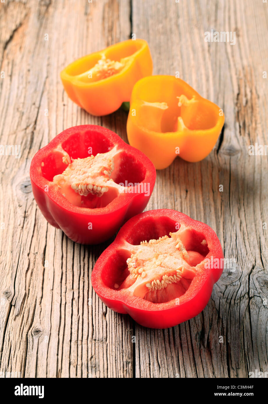 Bell pepper halves hi-res stock photography and images - Alamy
