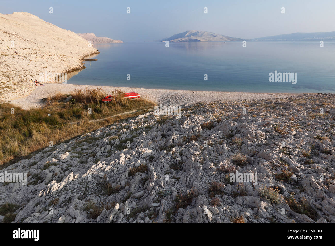 Croatia, Adria, Dalmatia, View of pag island with rucica bay Stock ...