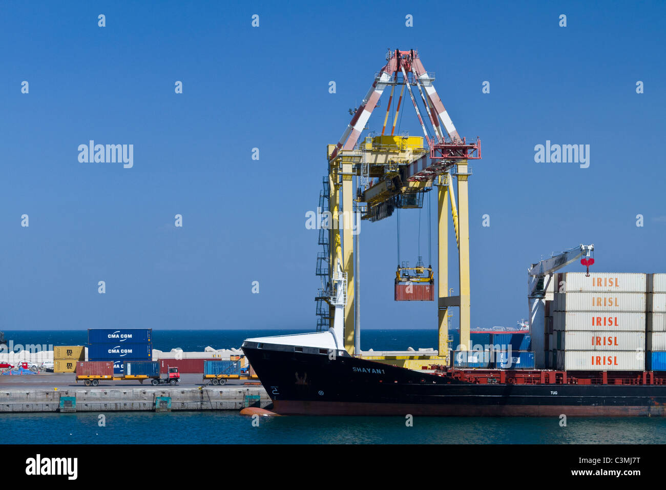 Container port muscat port sultan hi-res stock photography and images ...