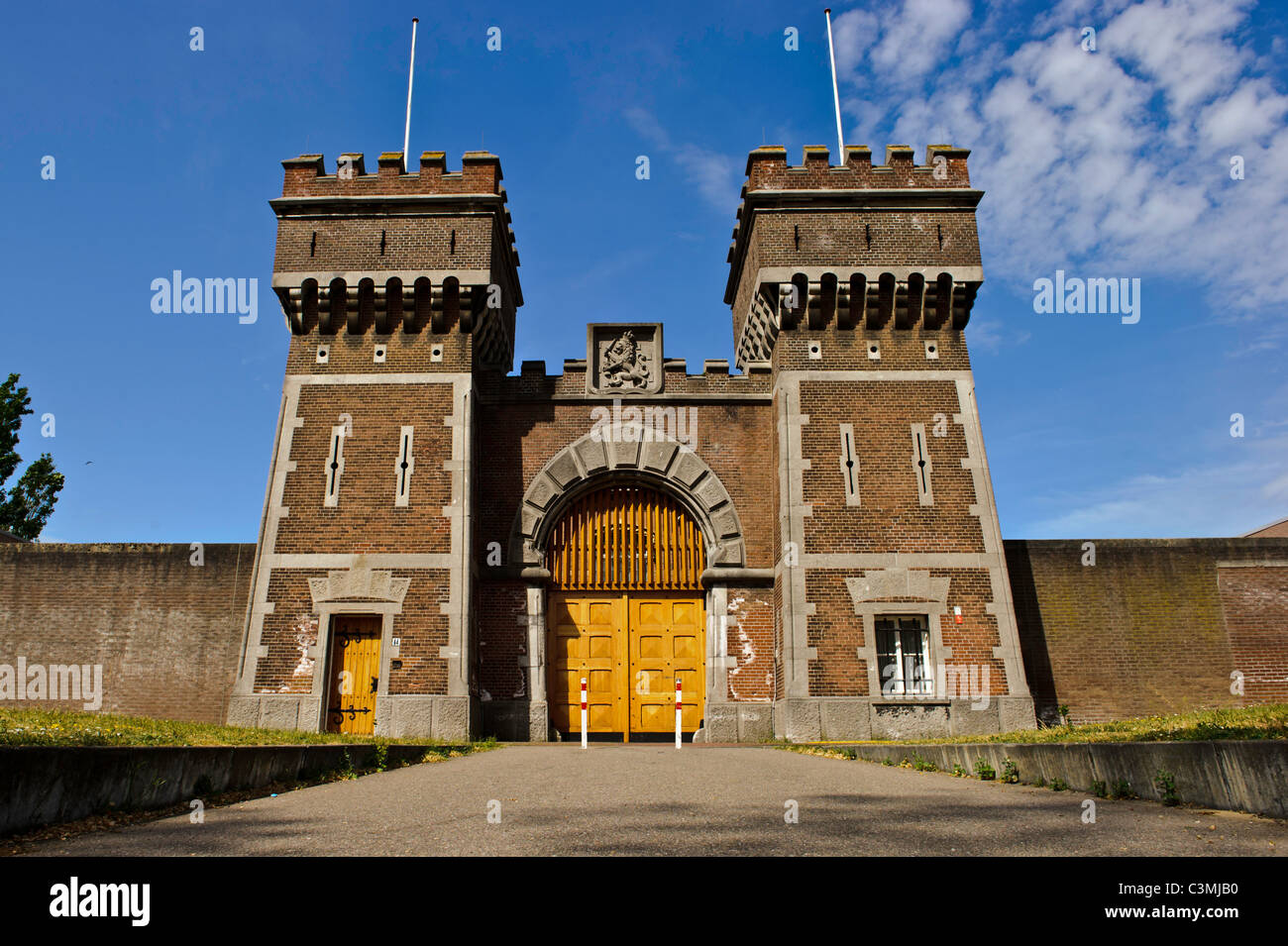 The east facing entrance to Scheveningen Prison, The Hague, Netherlands ...