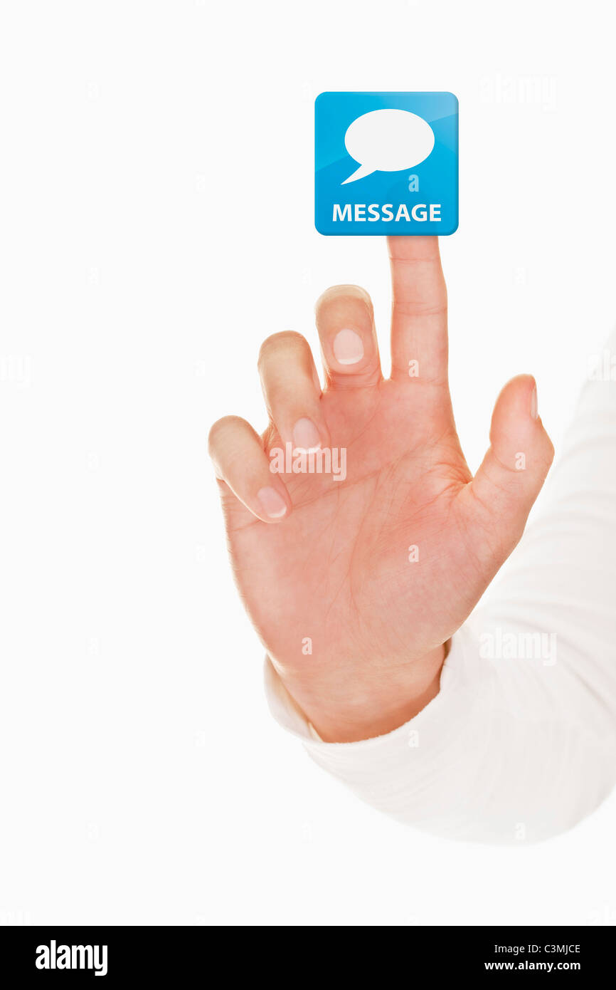 Hand with message hi-res stock photography and images - Alamy