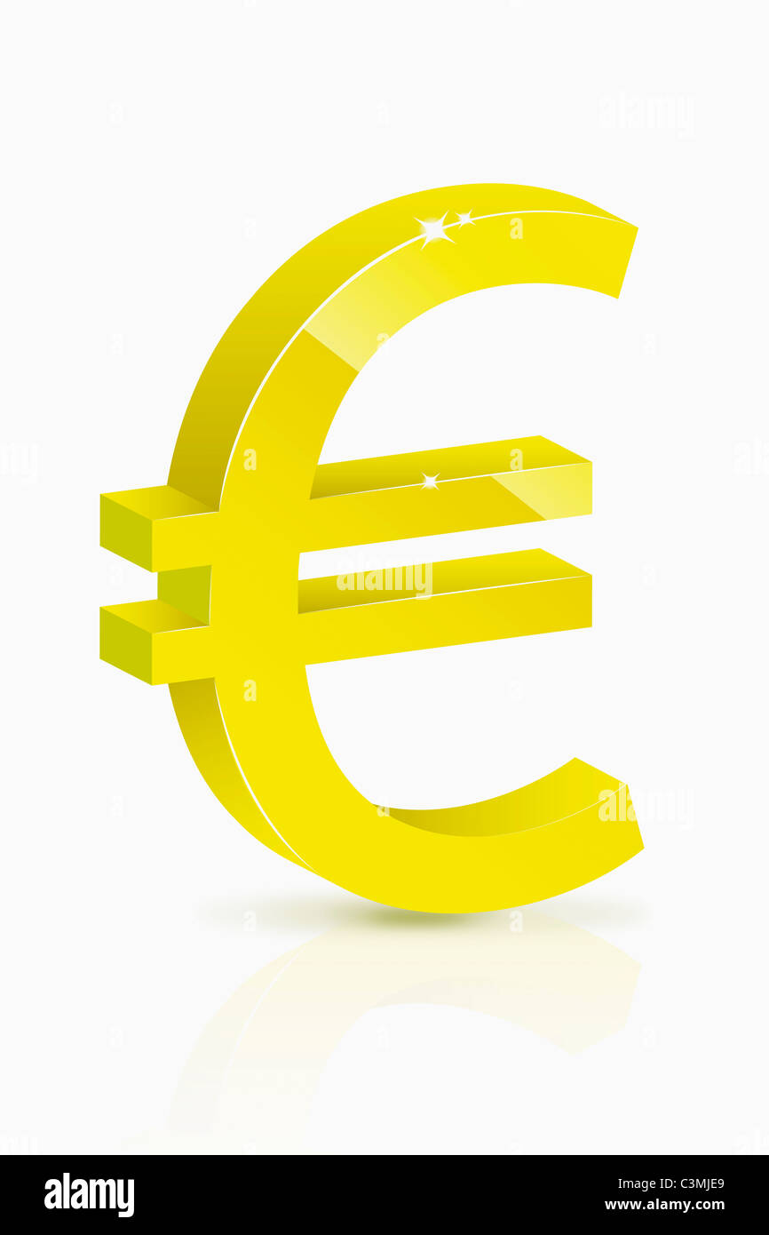 Euro symbol on white background, close-up Stock Photo - Alamy