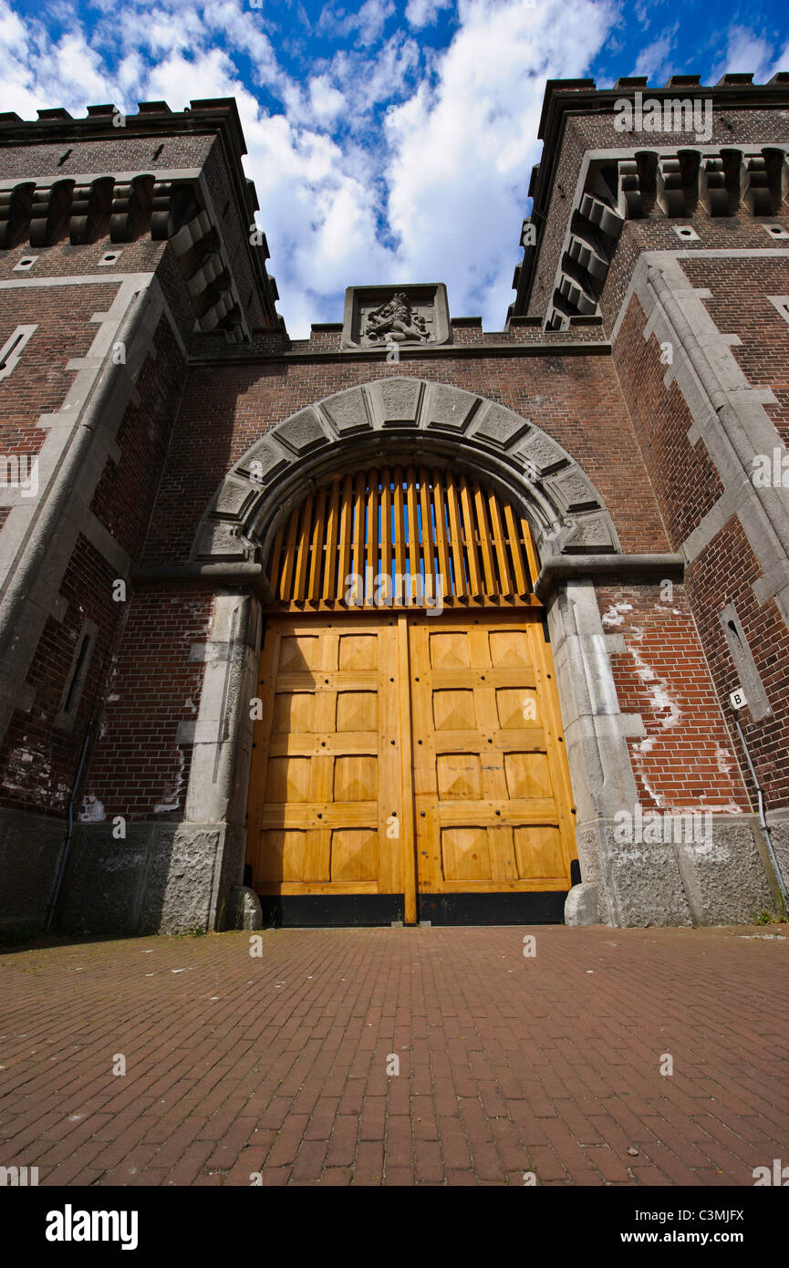 The east facing entrance to Scheveningen Prison, The Hague, Netherlands ...