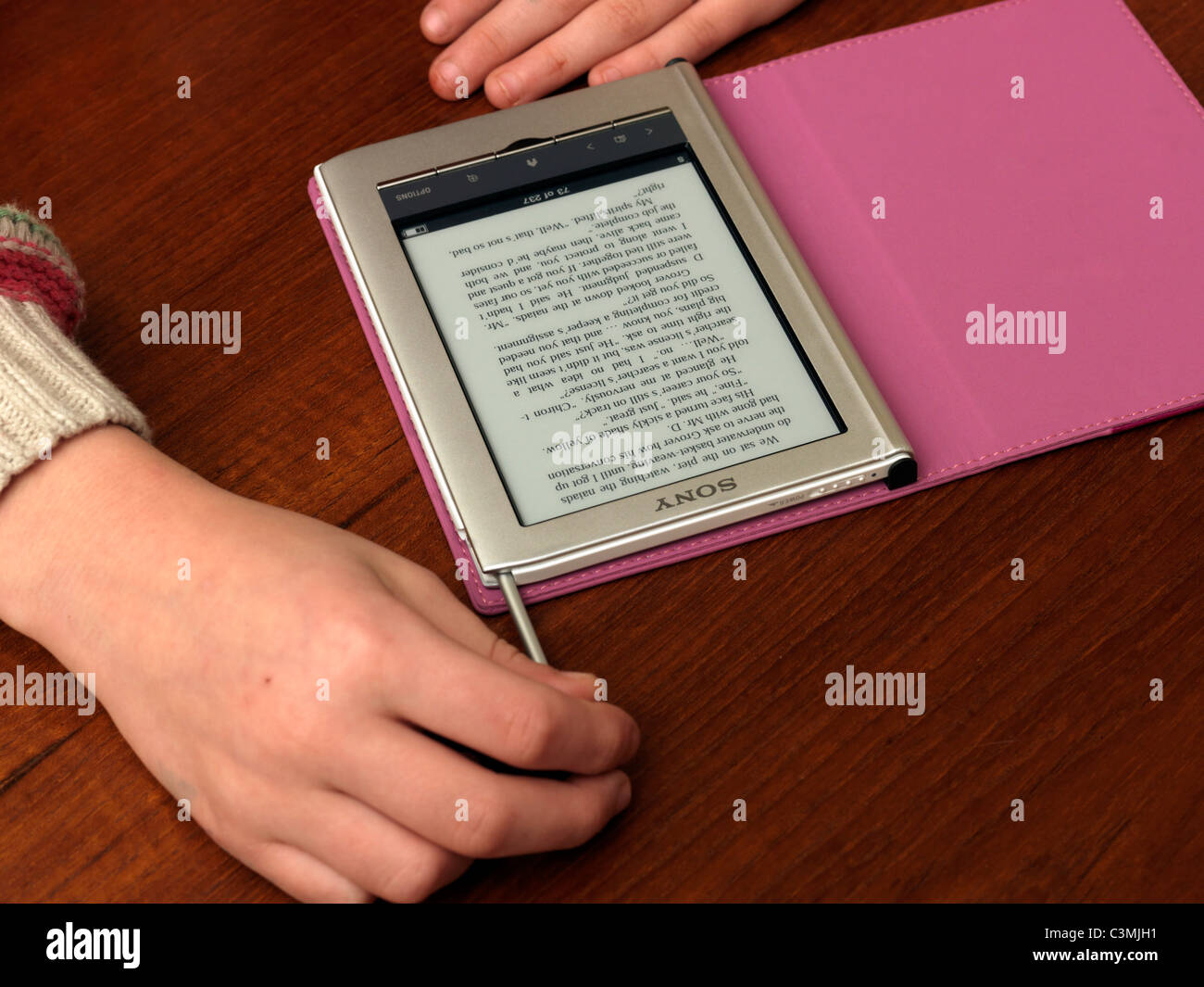 Close Up Of Sony E Book Stock Photo - Alamy