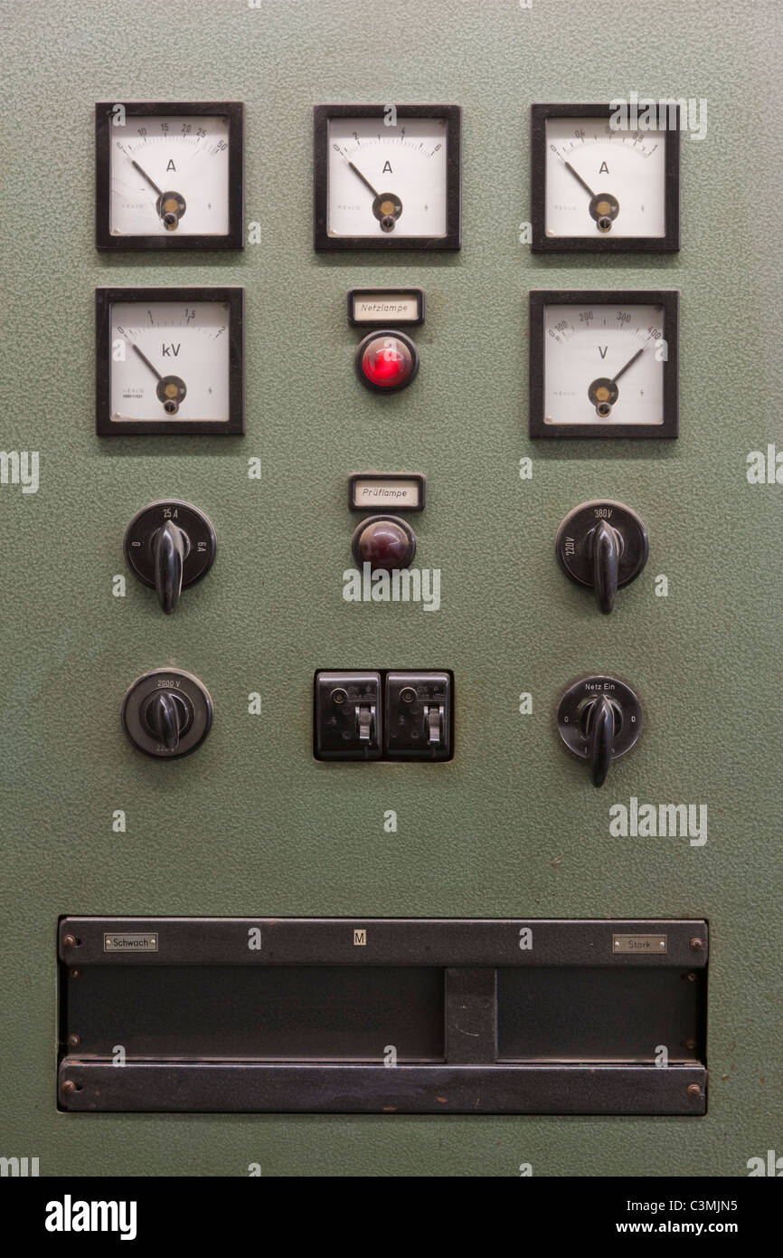 Power measuring instruments, close up Stock Photo - Alamy