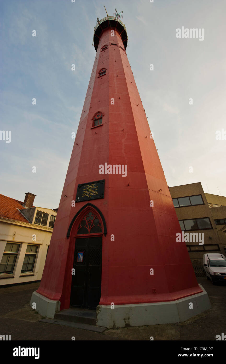 Scheveningen Lighthouse at sunset Stock Photo - Alamy