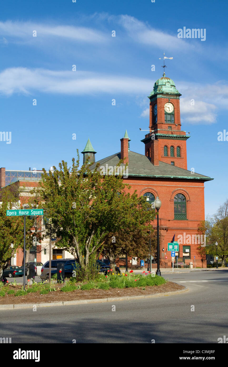 Claremont, NH Opera House in spring sun. New Hampshire, New England ...