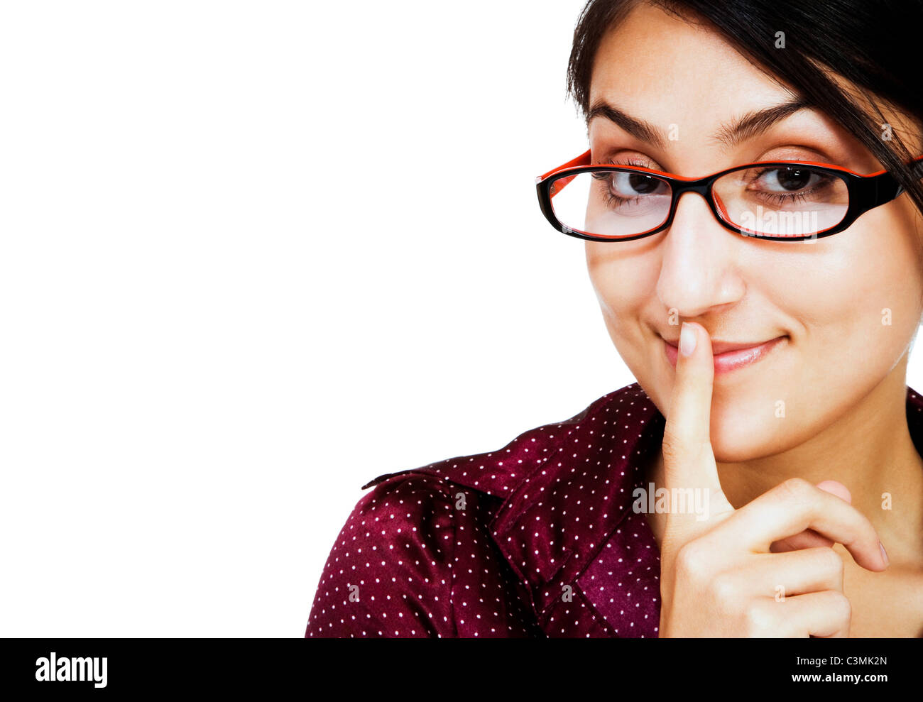 Finger at the mouth High Resolution Stock Photography and Images - Alamy