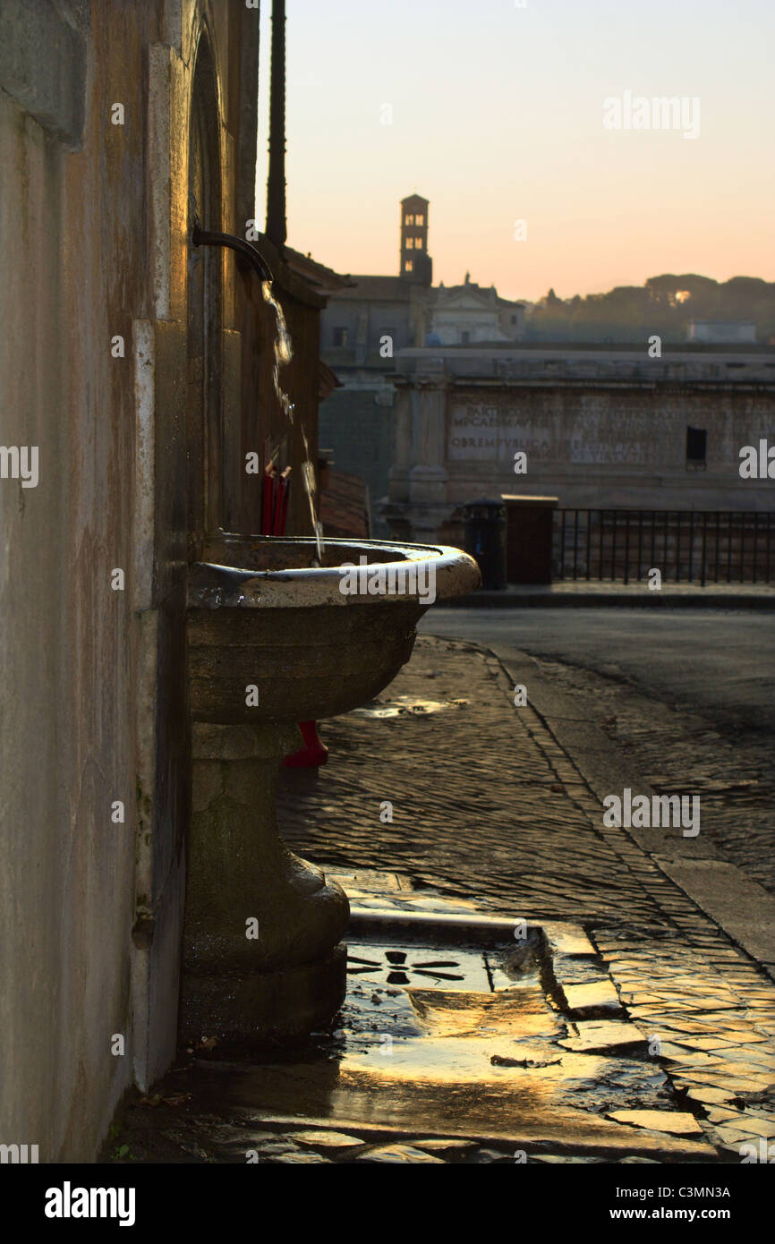 well from old Rome by sumrise Stock Photo - Alamy