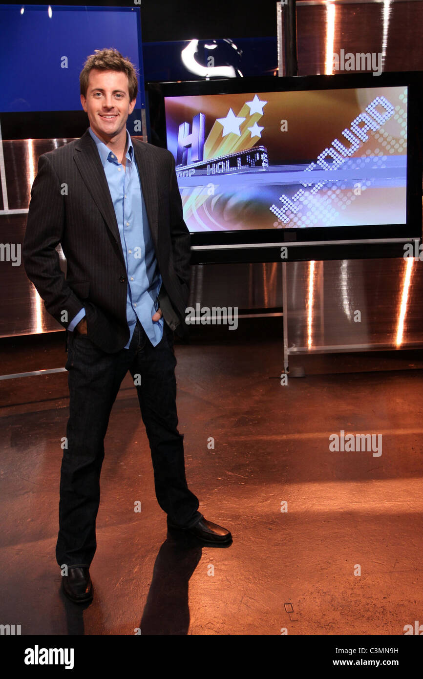 Brian Corsetti on the studio set of the new entertainment news ...