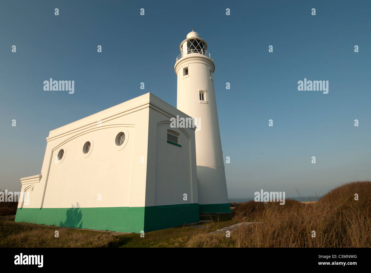 Hurst castle lighthouse Stock Photo - Alamy
