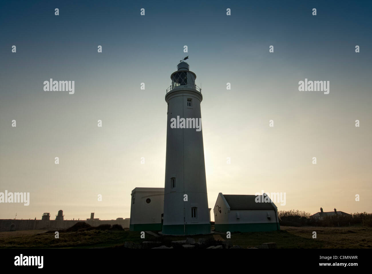 Hurst castle lighthouse Stock Photo - Alamy