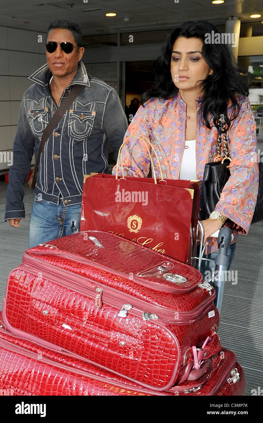 Jermaine Jackson and Halima Rashid Jermaine Jackson arriving at the ...