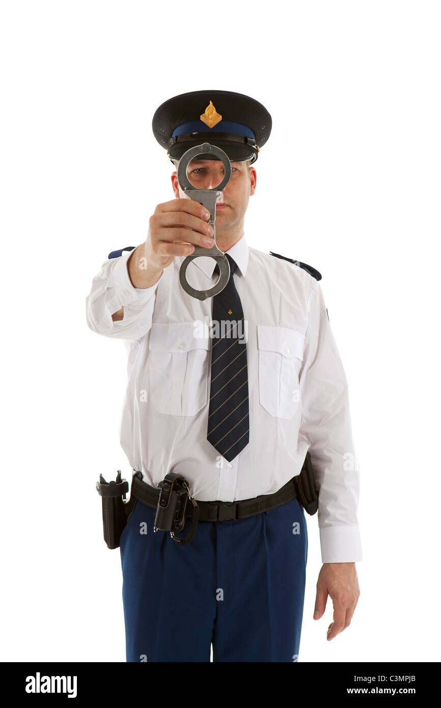 Policeman showing badge hi-res stock photography and images - Alamy