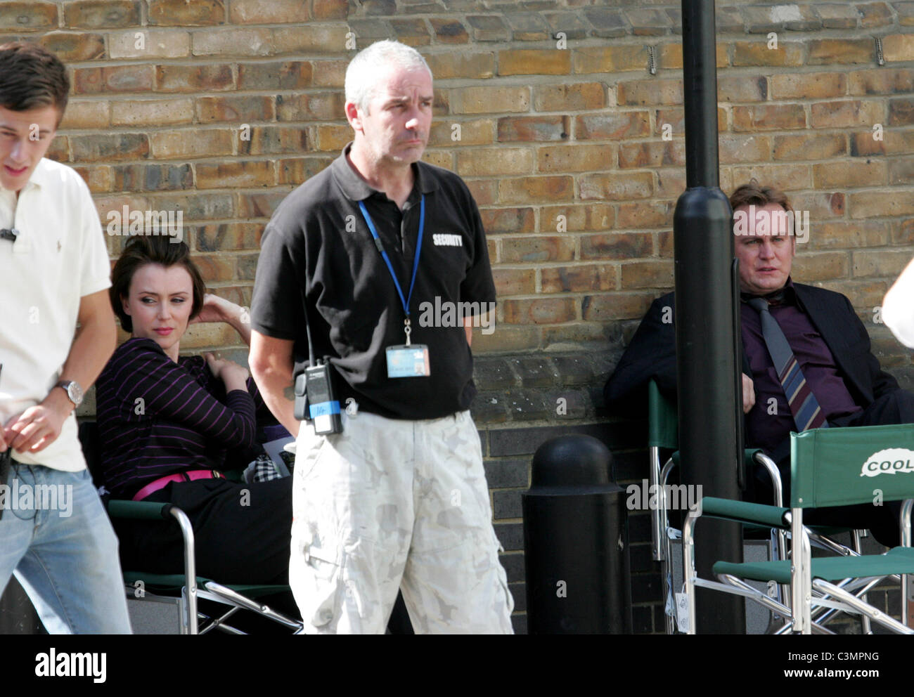 Keeley Hawes and Philip Glenister on the set of 'Ashes to Ashes' London ...