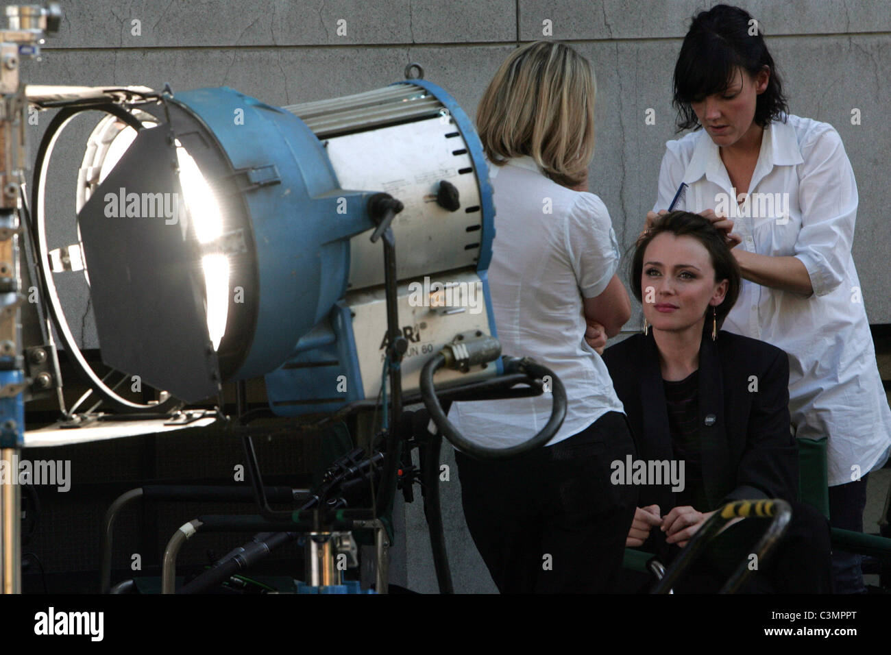 Keeley Hawes on the set of 'Ashes to Ashes' London, England - 12.09.09 ...