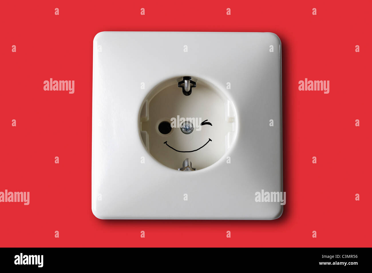 Socket with smiley face Stock Photo - Alamy