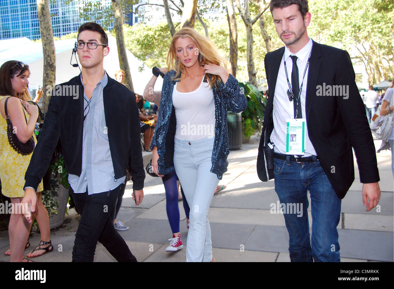 Actress Blake Lively outside Bryant Park during the start of Mercedes ...
