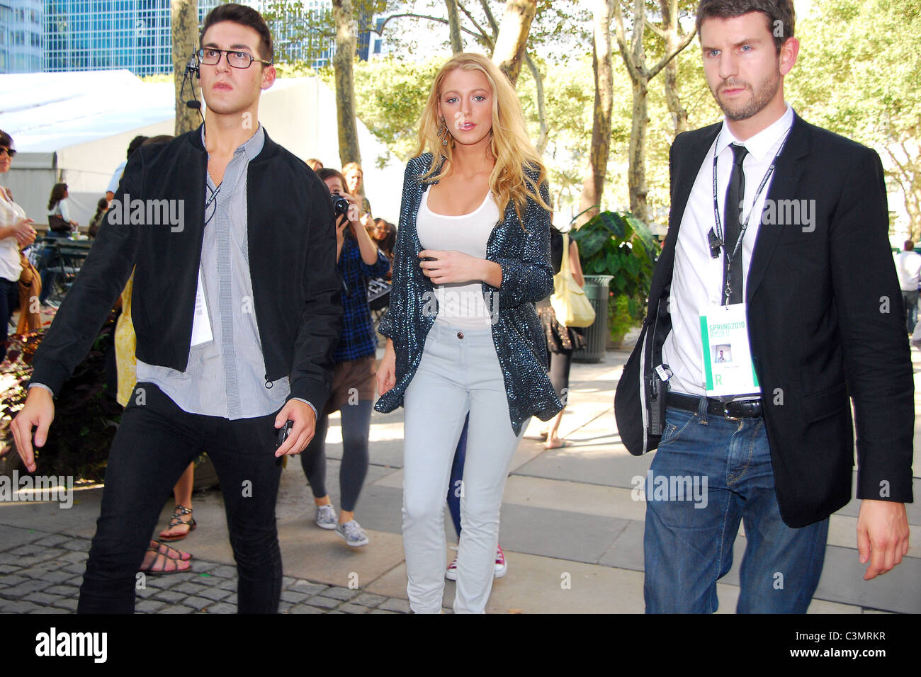 Actress Blake Lively outside Bryant Park during the start of Mercedes ...