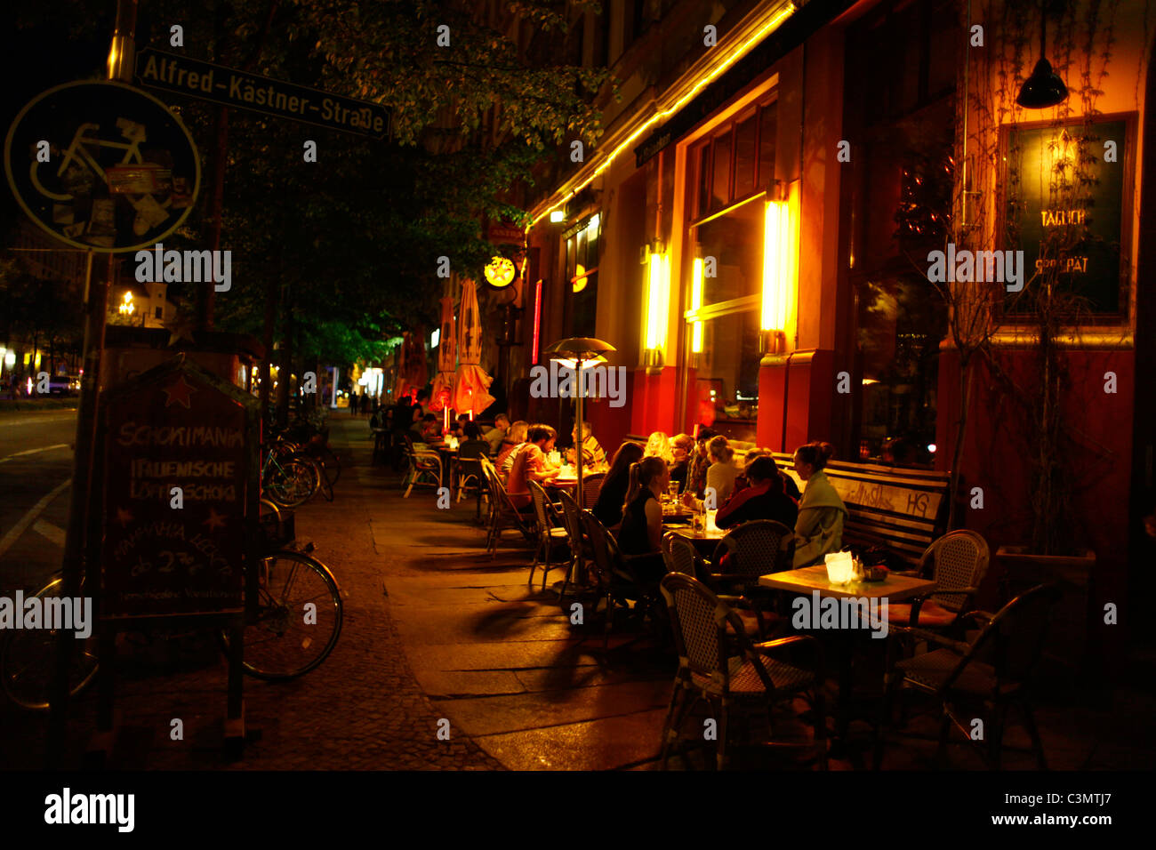 Customers Seated Outside Local Bar High Resolution Stock Photography ...