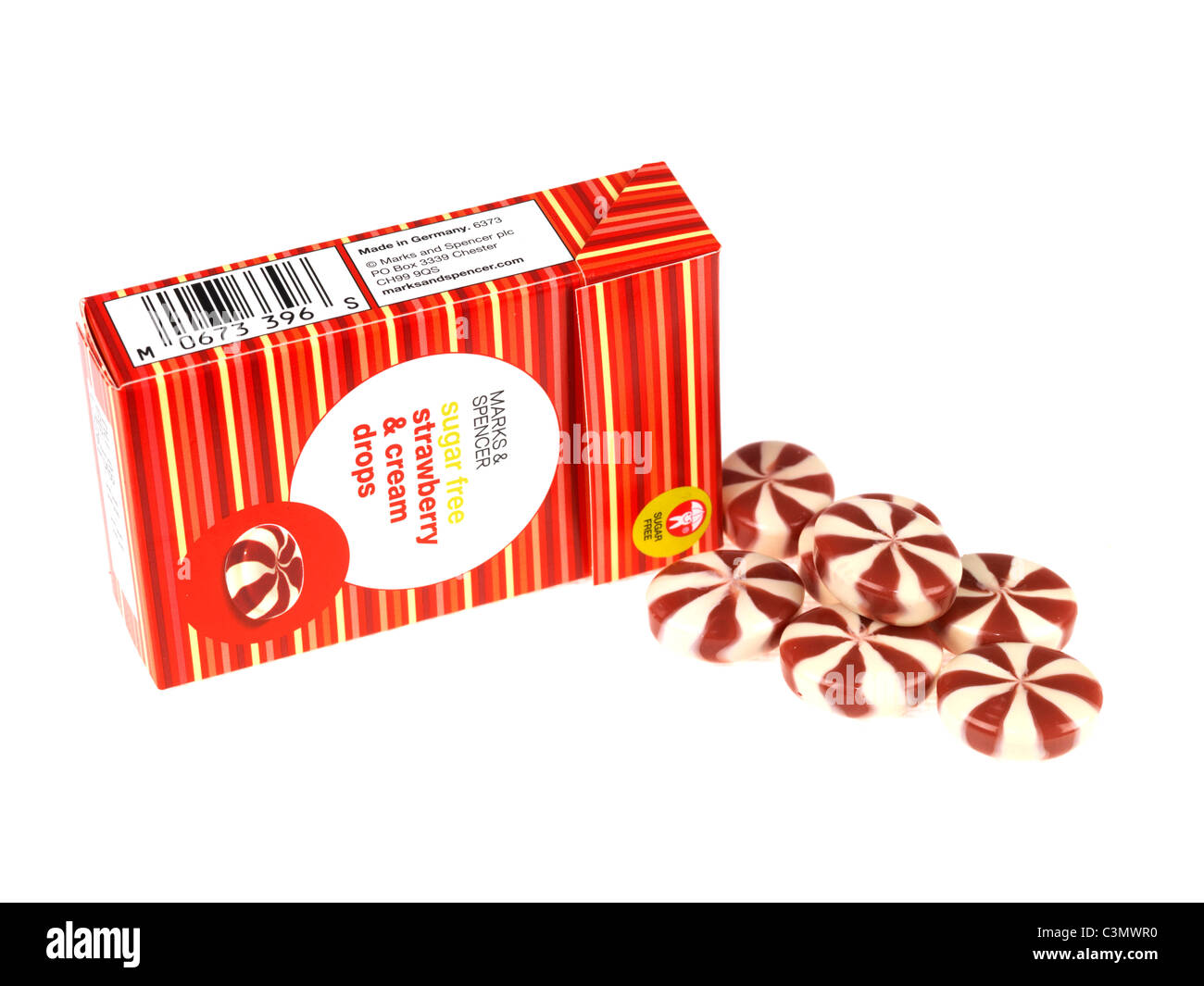 Strawberry and Cream Drops Stock Photo - Alamy