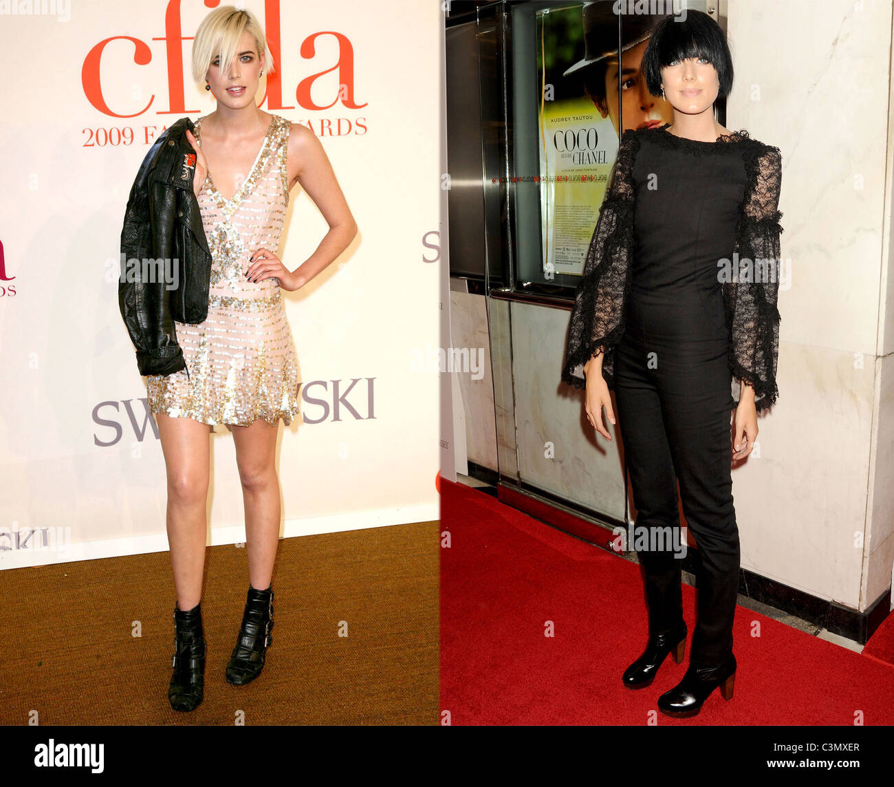 Before and After English model Agyness Deyn showed off her new cropped ...