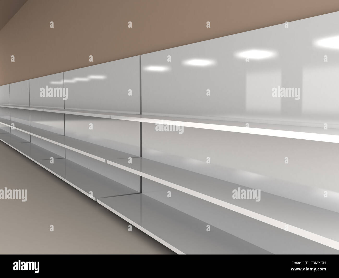 White racks empty shop hi-res stock photography and images - Alamy