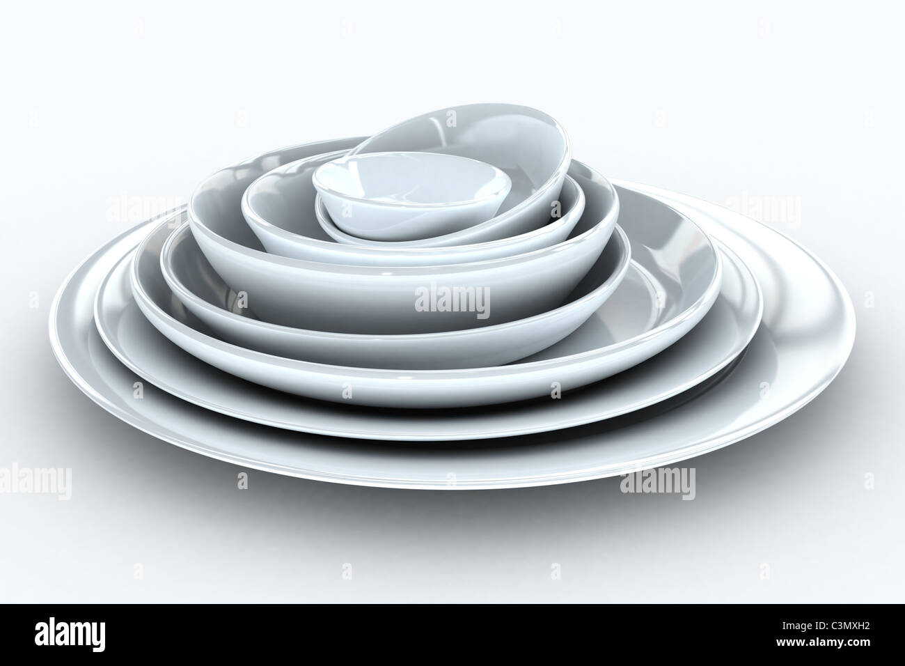 Stack of plates Stock Photo - Alamy