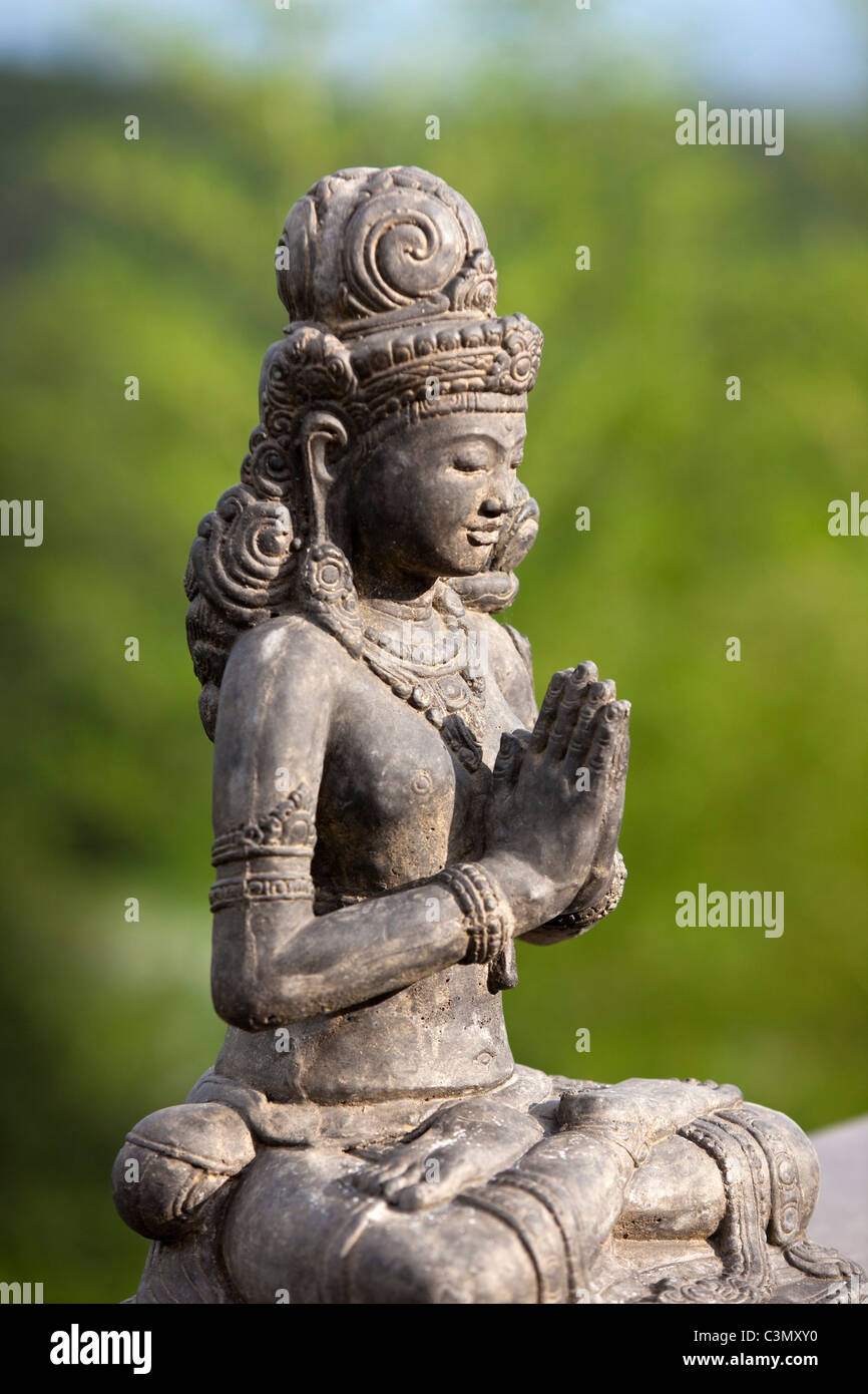 Indonesia, Island Bali, Blimbing, or Belimbing, Kedun Resort. Statue ...