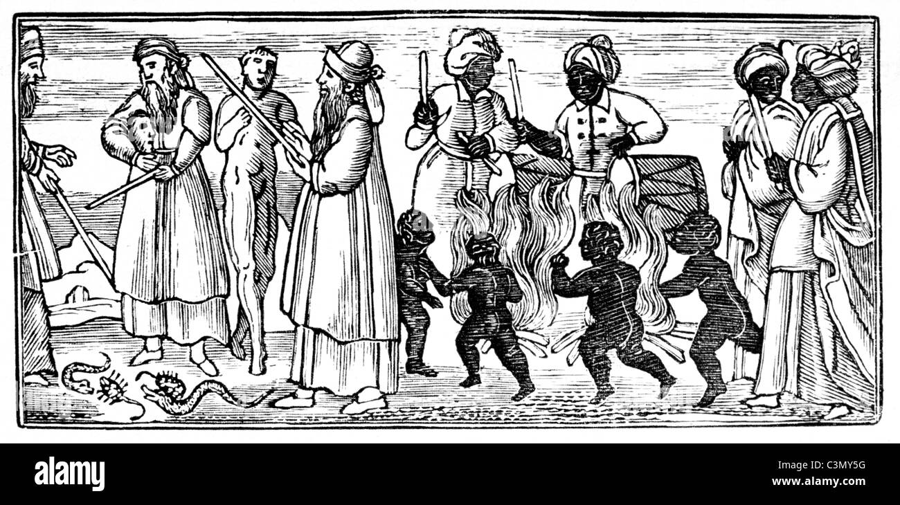 Illustration Of Egyptian Magicians Doing The Same Snake As Moses From ...