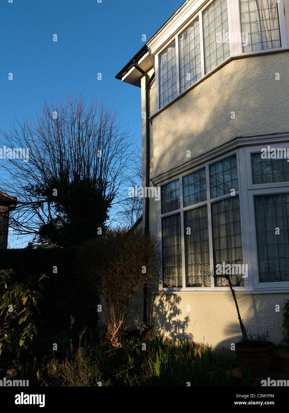 Gutter And Downpipe On The Front Of A House Stock Photo - Alamy
