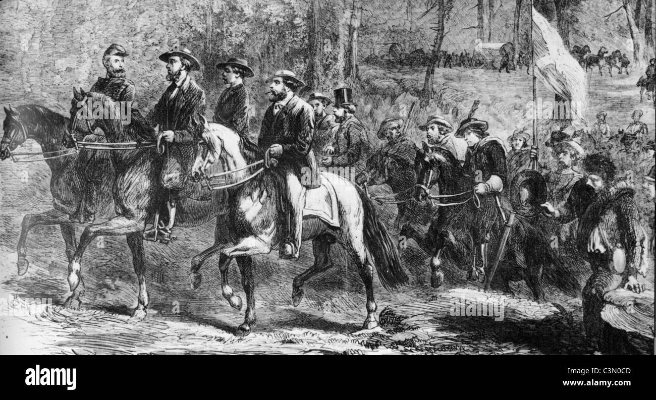 President jefferson davis cabinet confederate Black and White Stock ...