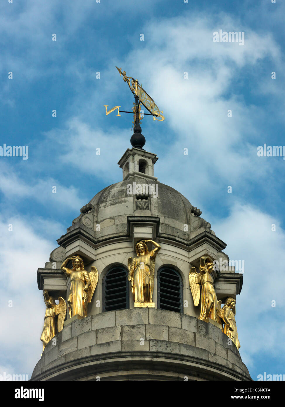 London England St Marylebone Parish Church Dome And Weathervane Stock ...