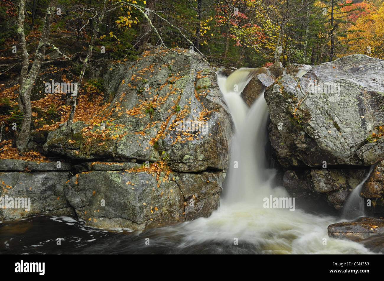 Waterfall along the Ellis River in New Hampshire Stock Photo - Alamy
