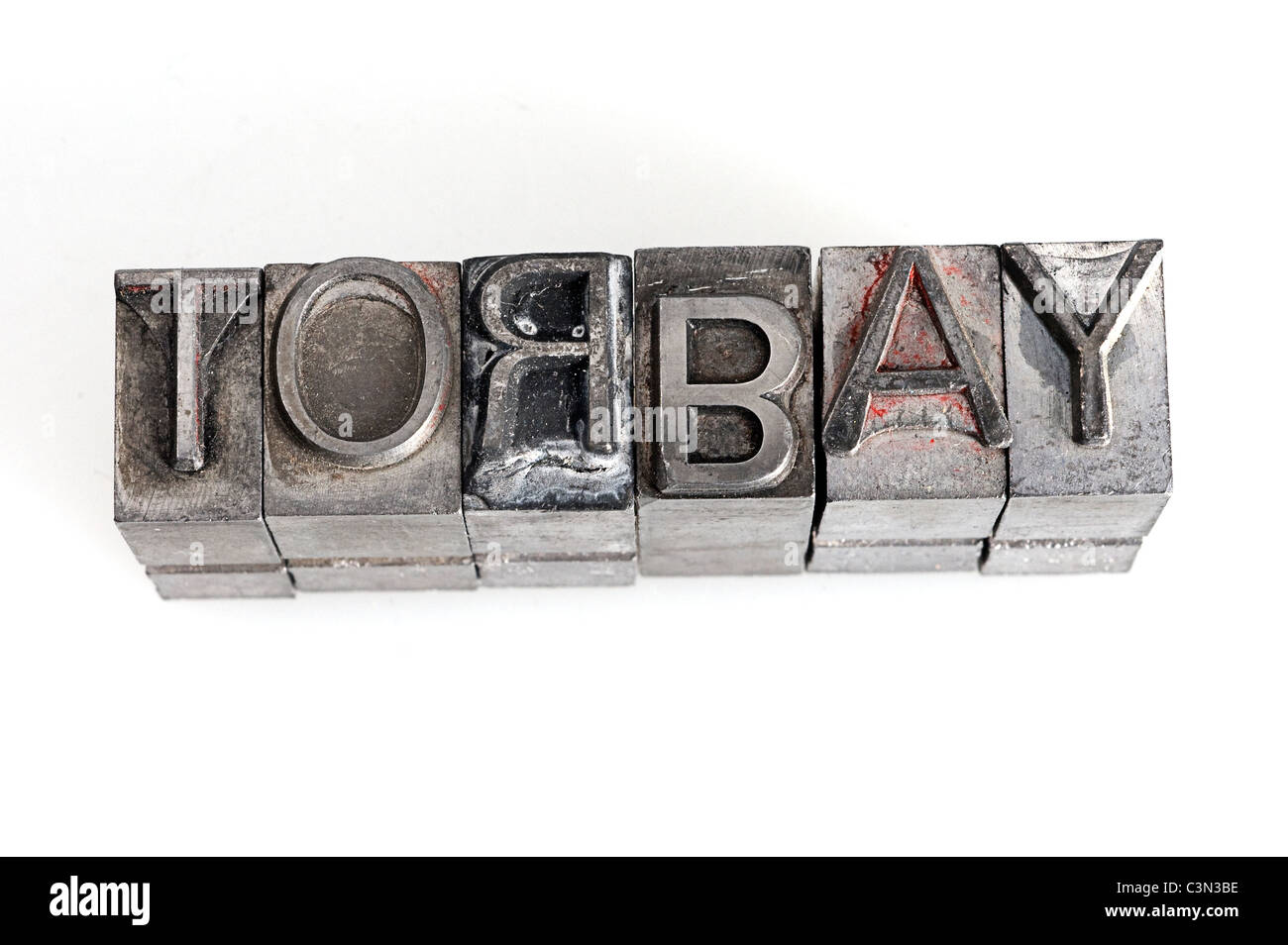 Torbay using type, t, o, r, b, a, y, letter, type, lettering, set ...