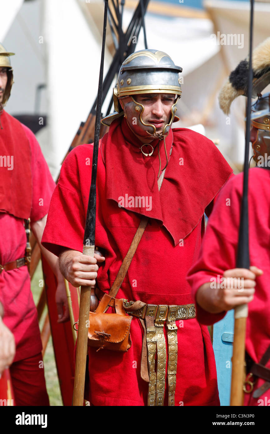 Roman Soldiers in L'Escala, Catalonia, Spain Stock Photo - Alamy