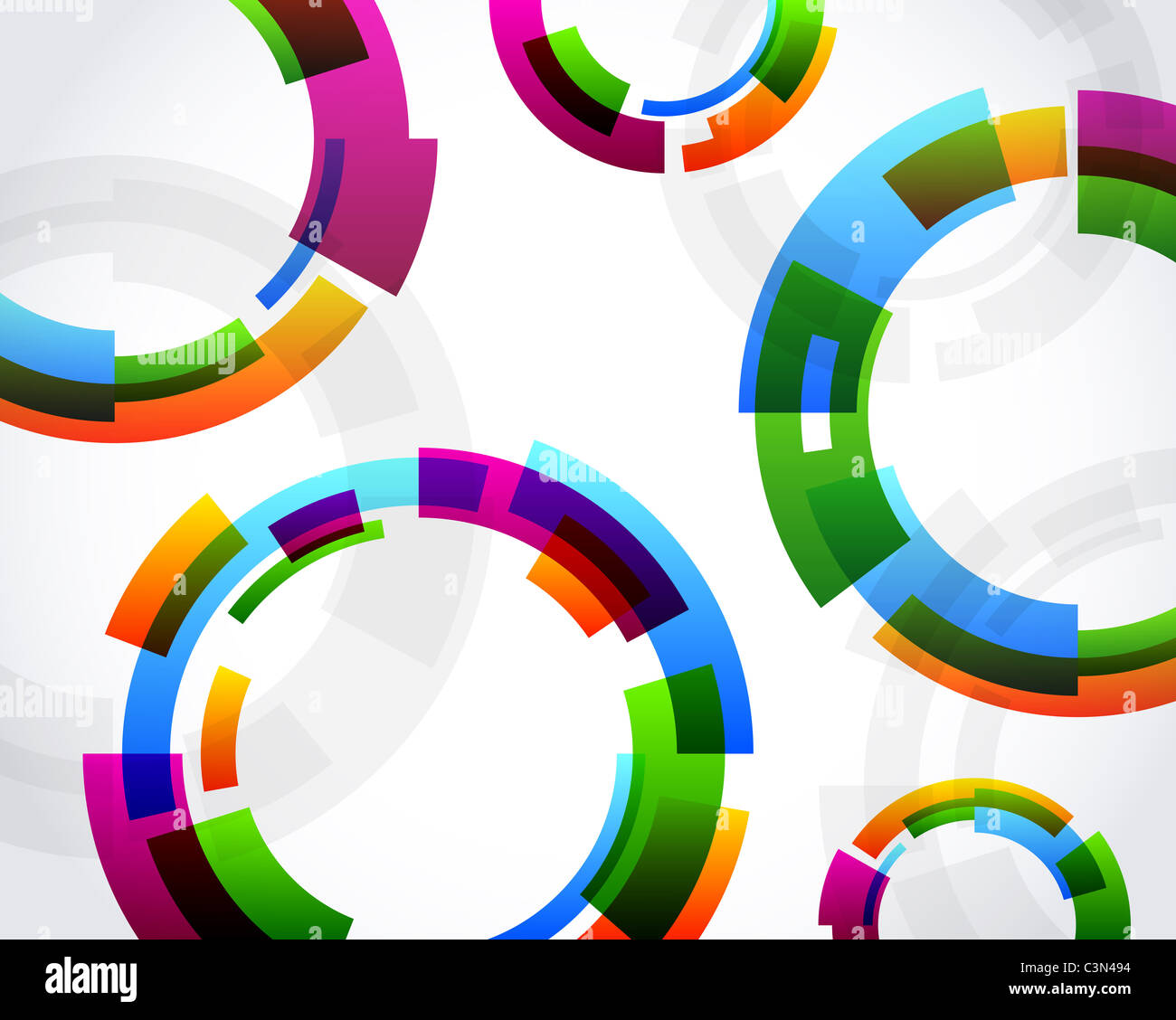 Colorful abstract concentric circle background design Stock Photo - Alamy