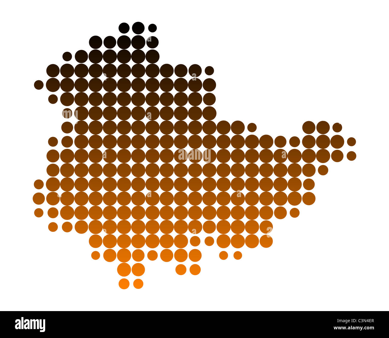 Map of Thuringia Stock Photo - Alamy