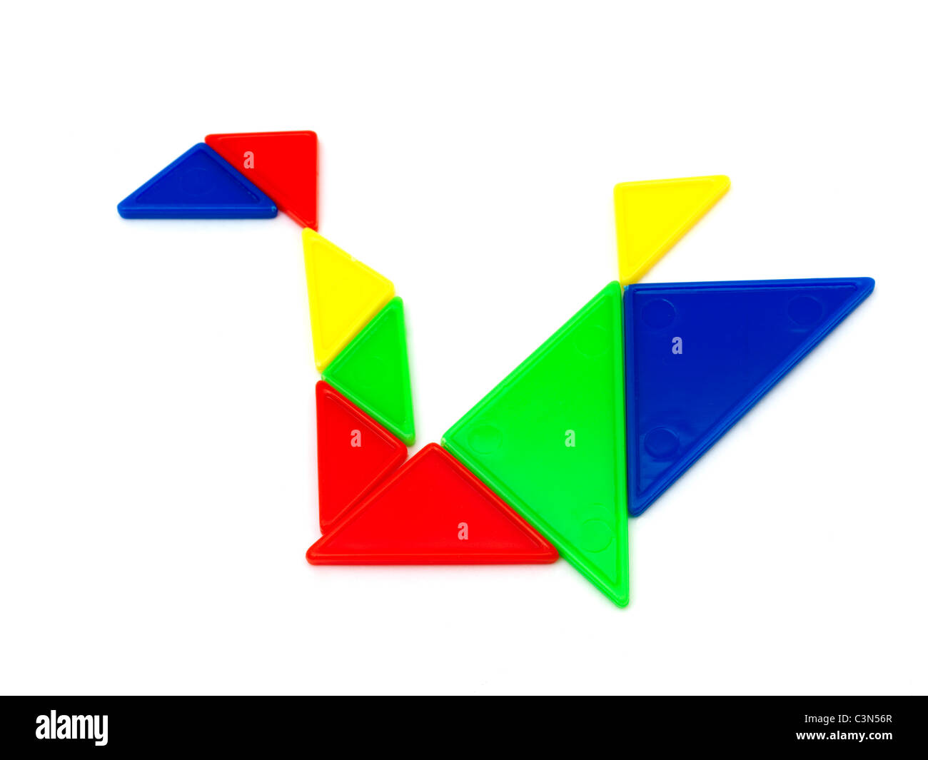 Chinese Tangram Puzzle Made Into A Swan Stock Photo - Alamy